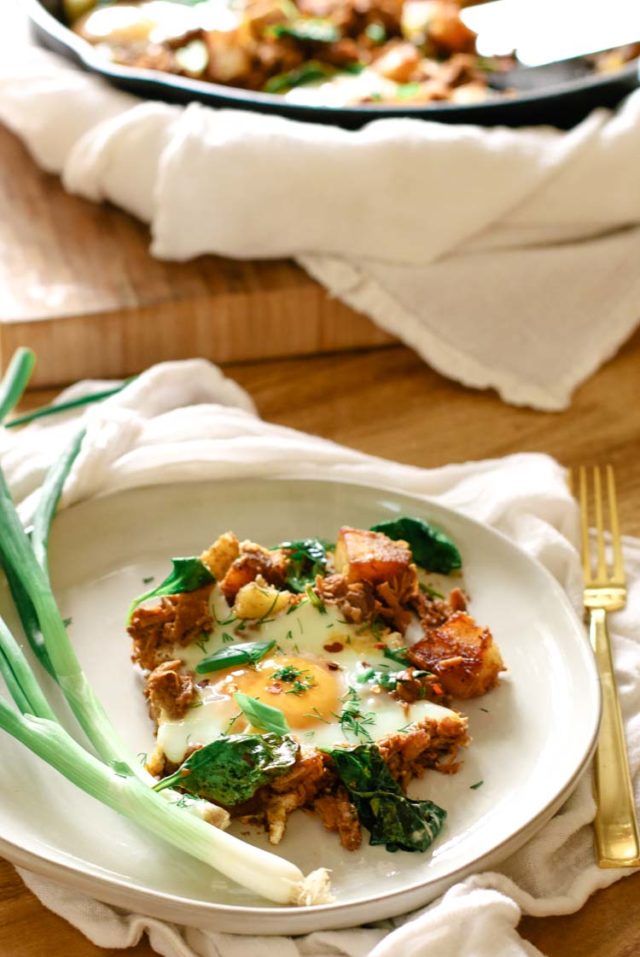Pulled Pork Breakfast Skillet (Whole30, Paleo) - Prepare + Nourish