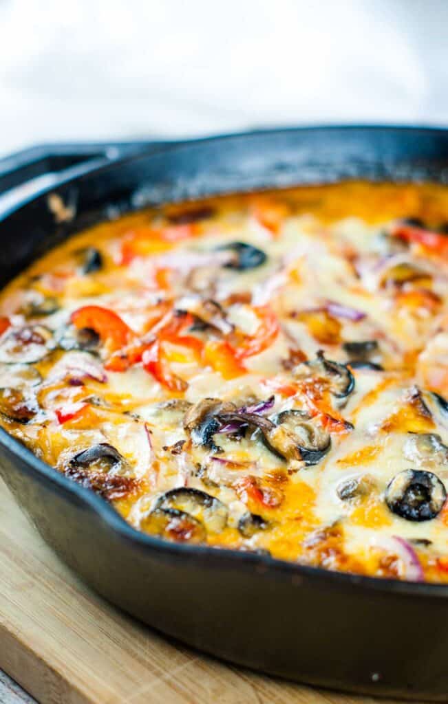 Easy Crustless Skillet Pizza - Prepare + Nourish