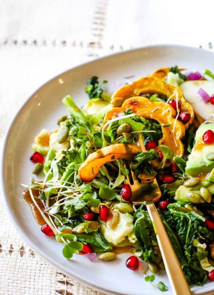 Autumn Harvest Kale Salad - Prepare + Nourish