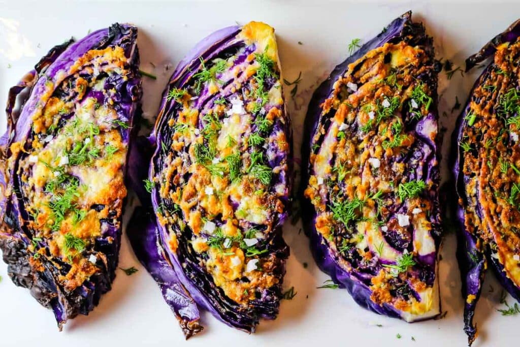 Roasted Red Cabbage Steaks with Garlic - Prepare + Nourish