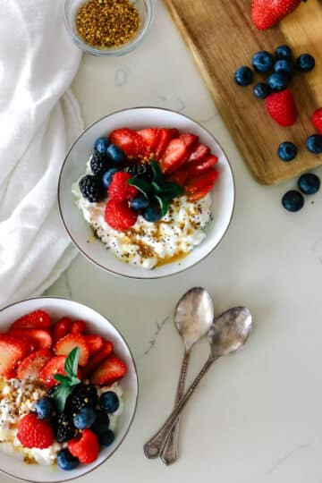 Easy Cottage Cheese with Fruit Bowl Recipe - Prepare + Nourish