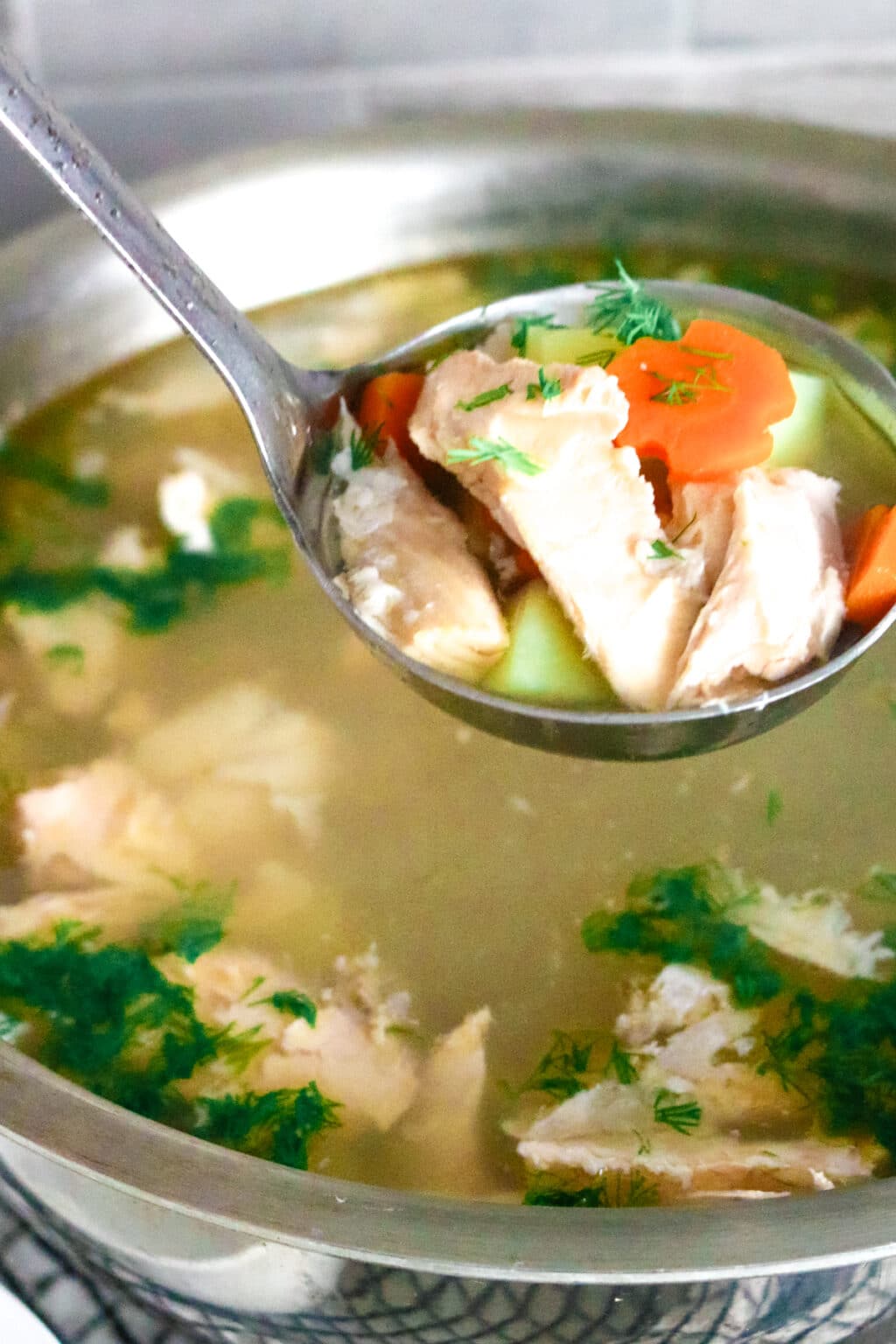 Easy Fish Head Soup with Salmon (Simple Ukha Recipe) - Prepare + Nourish