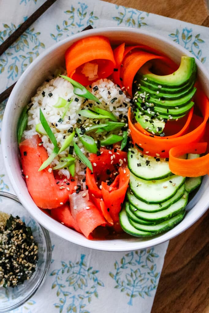 Smoked Salmon Poke Bowl - Prepare + Nourish