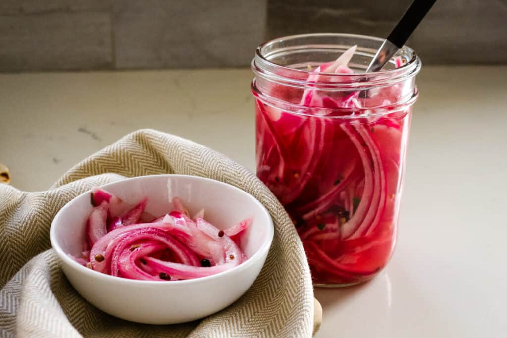 Quick Pickled Red Onions (No Cook!) - Prepare + Nourish
