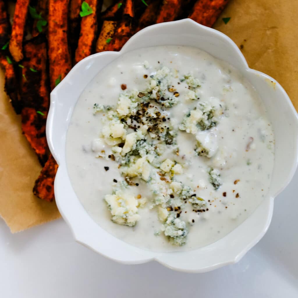 Greek Yogurt Blue Cheese Dressing - Prepare + Nourish