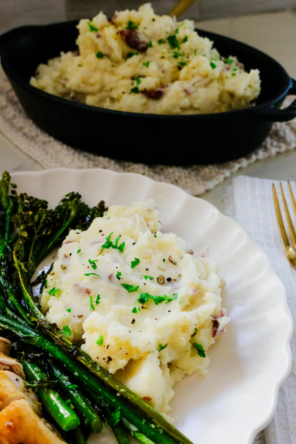 Chunky Mashed Potatoes with Red Skin - Prepare + Nourish